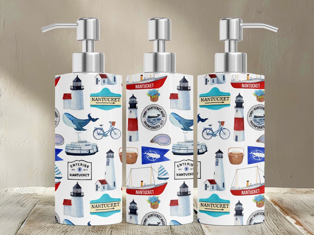 NANTUCKET, Soap Dispenser, Lotion, Hand Soap, Dish Soap, Preppy ...