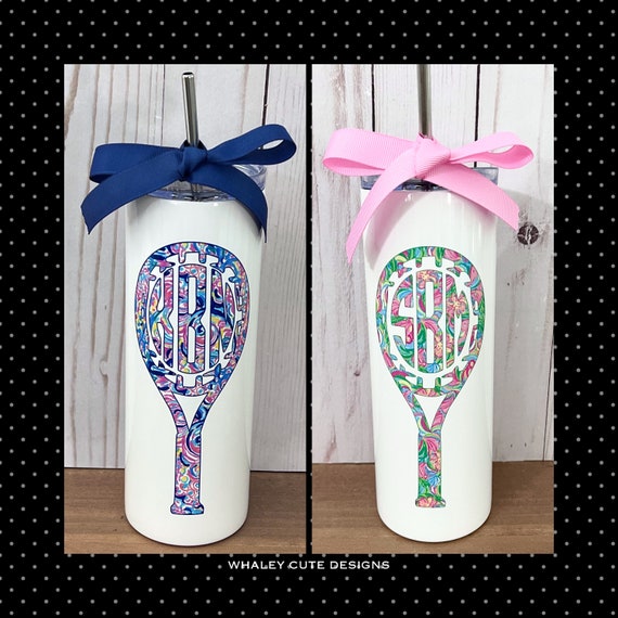 TENNIS MONOGRAM Skinny Tumbler Preppy Tennis Racquet 15oz - Etsy