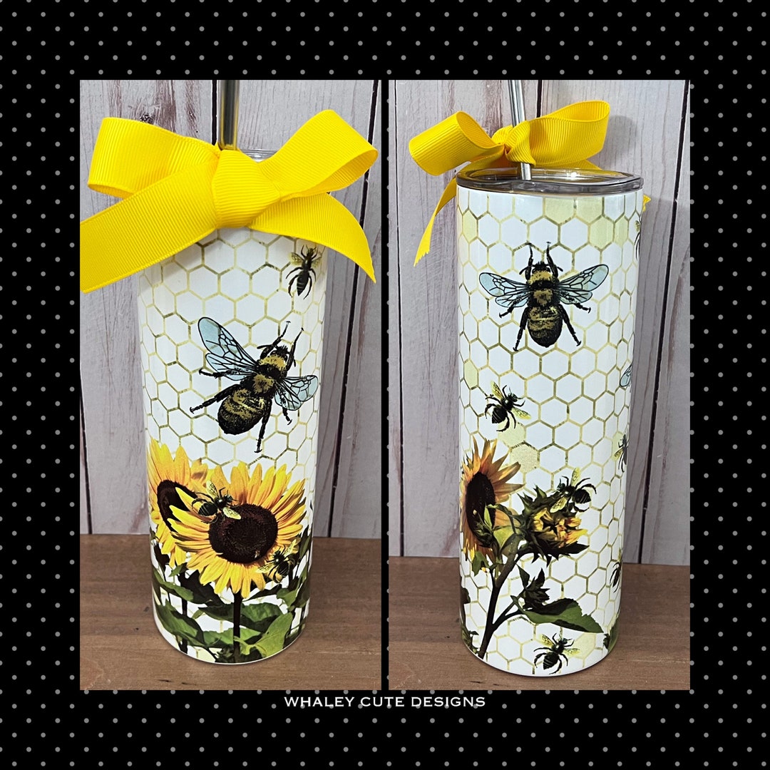 SUNFLOWER Skinny Tumbler, Preppy, Sublimation, 20oz - Etsy