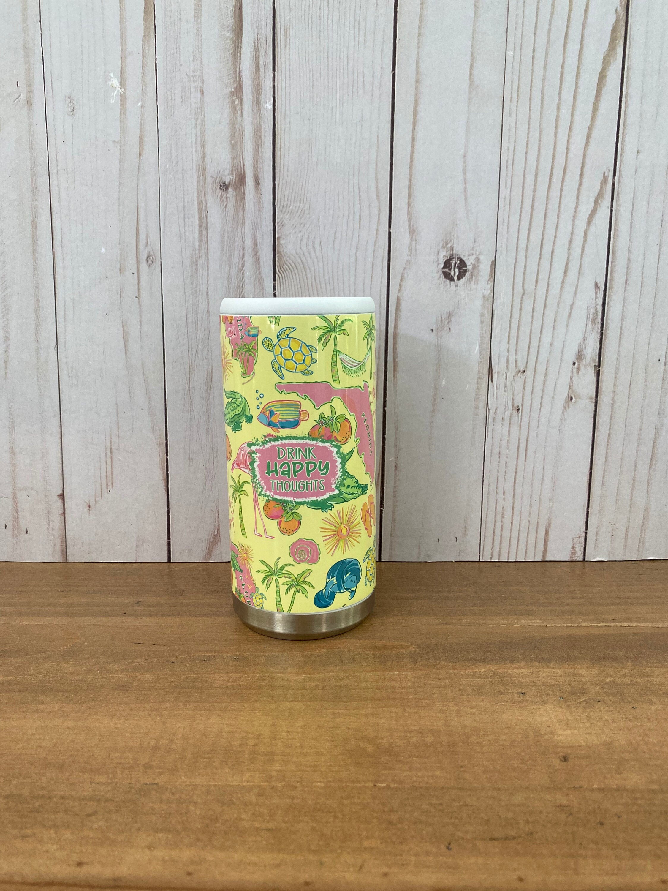 FLORIDA 12 Oz Skinny Can Cooler Preppy Can Cooler | Etsy