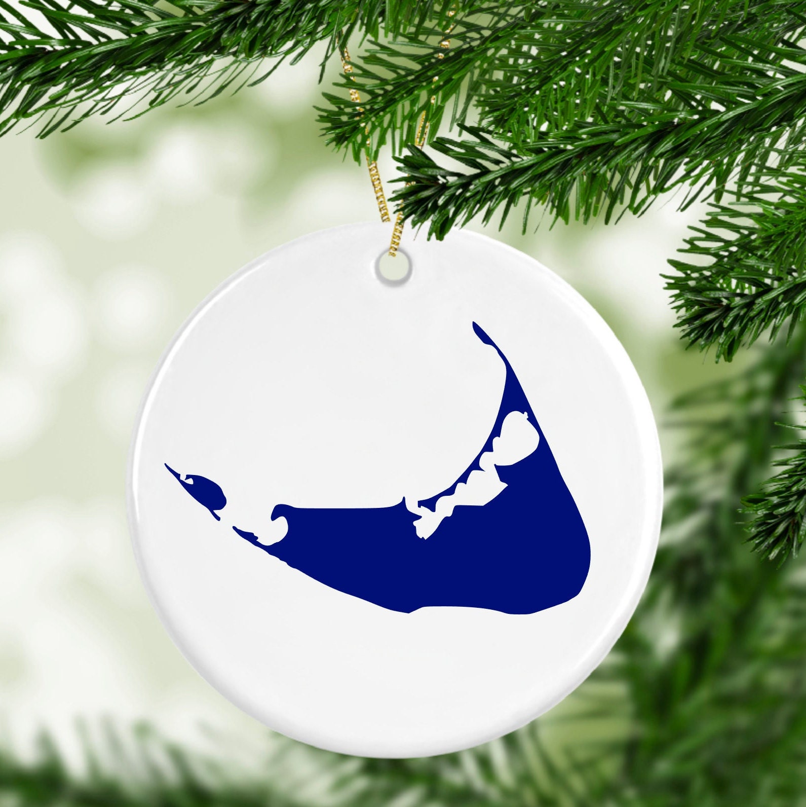 ORNAMENT, Porcelain, Nantucket, Island Map, Coastal, Beach, ACK, Preppy ...