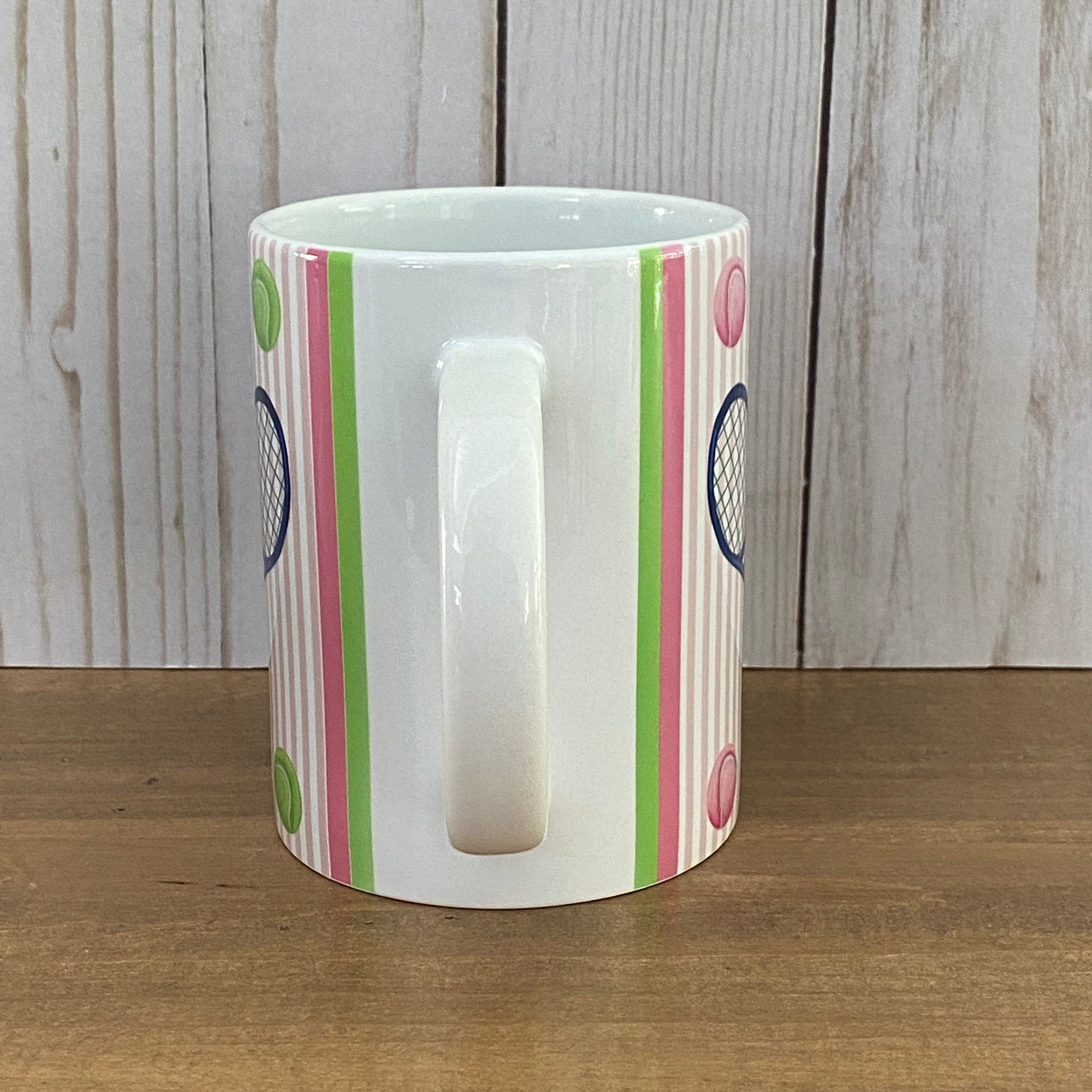 TENNIS 15oz Ceramic Mug Monogram Mug Preppy Mug - Etsy
