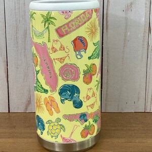 FLORIDA 12 Oz Skinny Can Cooler, Preppy Can Cooler - Etsy
