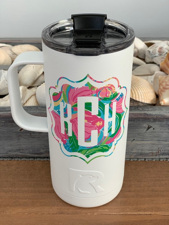 NAME MONOGRAM 16 oz RTIC Mug Drinkware Mugs Kitchen & Dining etna.com.pe