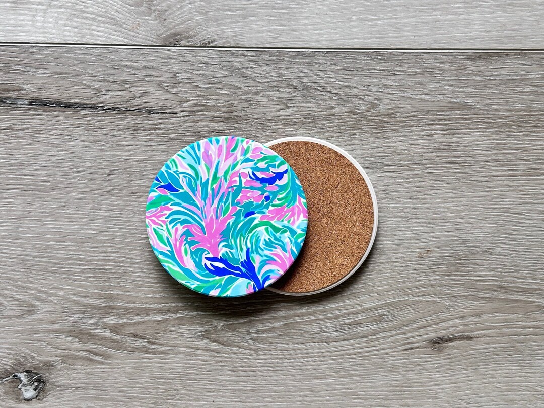 Preppy COASTERS, Sandstone, Coastal, Watercolor, Customized, Set of 2 ...