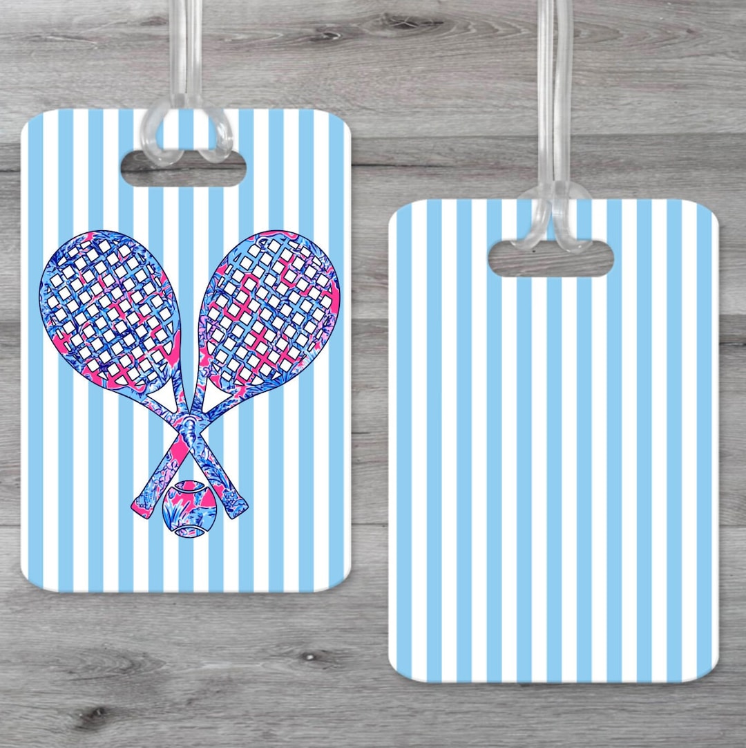 Tennis BAG TAG, Preppy, Keychain, Zipper Pull, Tennis Racquet, Tennis ...