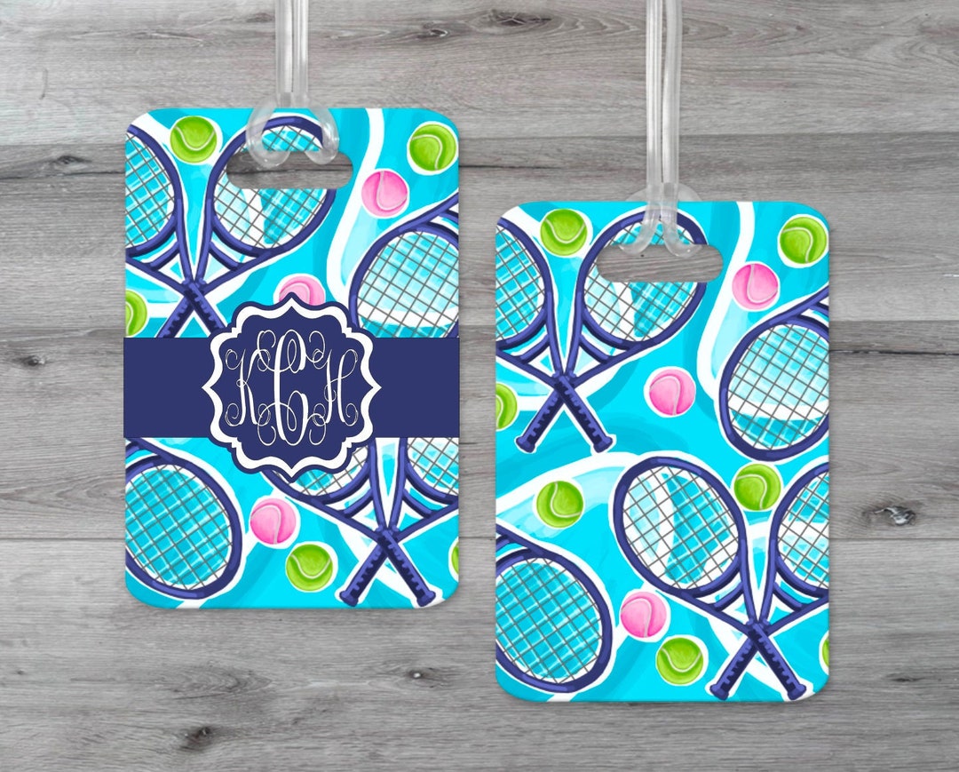 Tennis BAG TAG, Preppy, Keychain, Zipper Pull, Tennis Racquet, Tennis ...