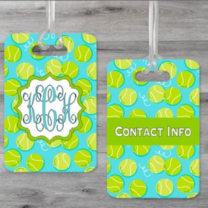 Tennis BAG TAG, Preppy, Keychain, Zipper Pull, Tennis Racquet, Tennis ...