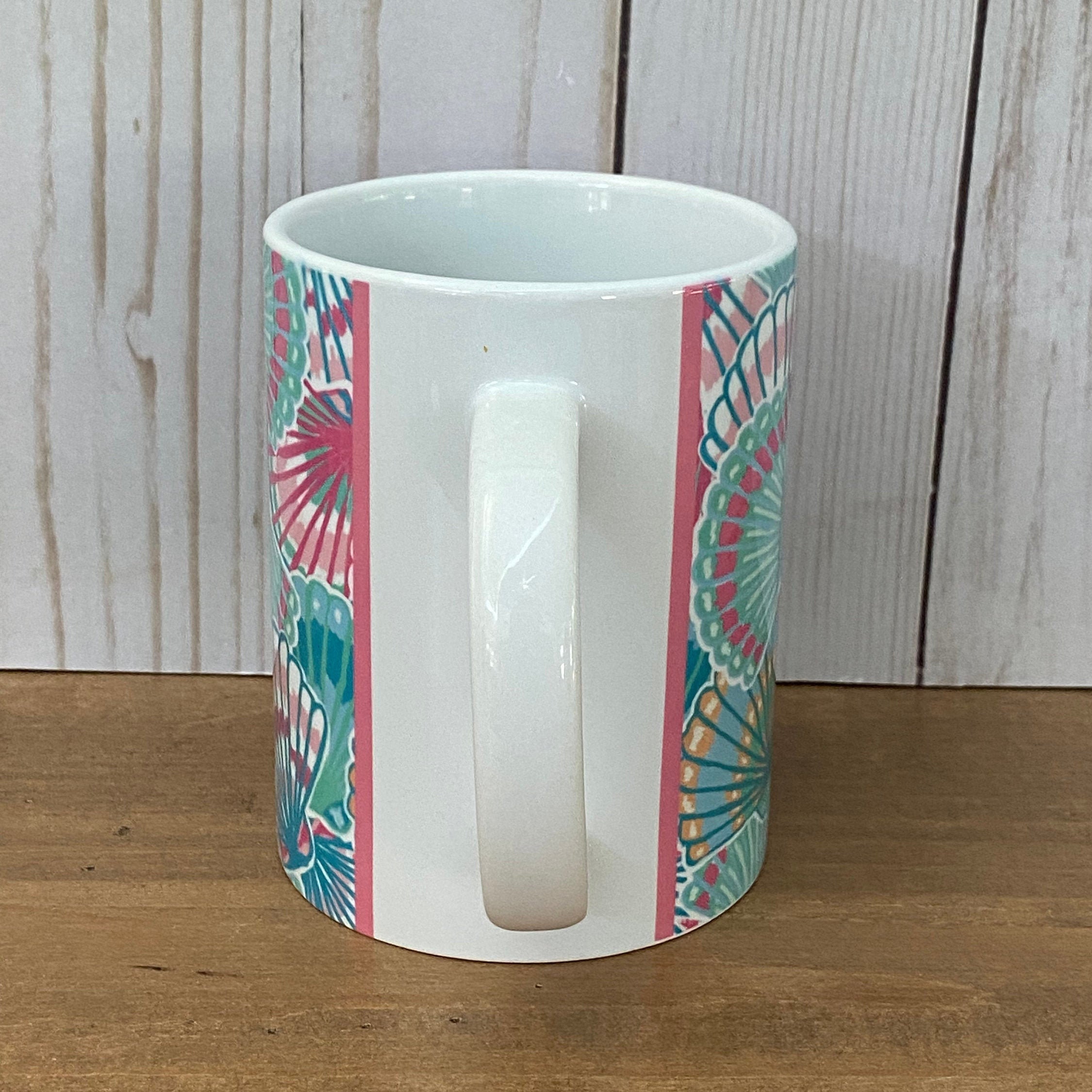 SEASHELLS 15oz Ceramic Mug Monogram Mug Preppy Mug | Etsy