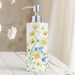 FLORAL, Soap Dispenser, Lotion, Hand Soap, Dish Soap, Daisies ...