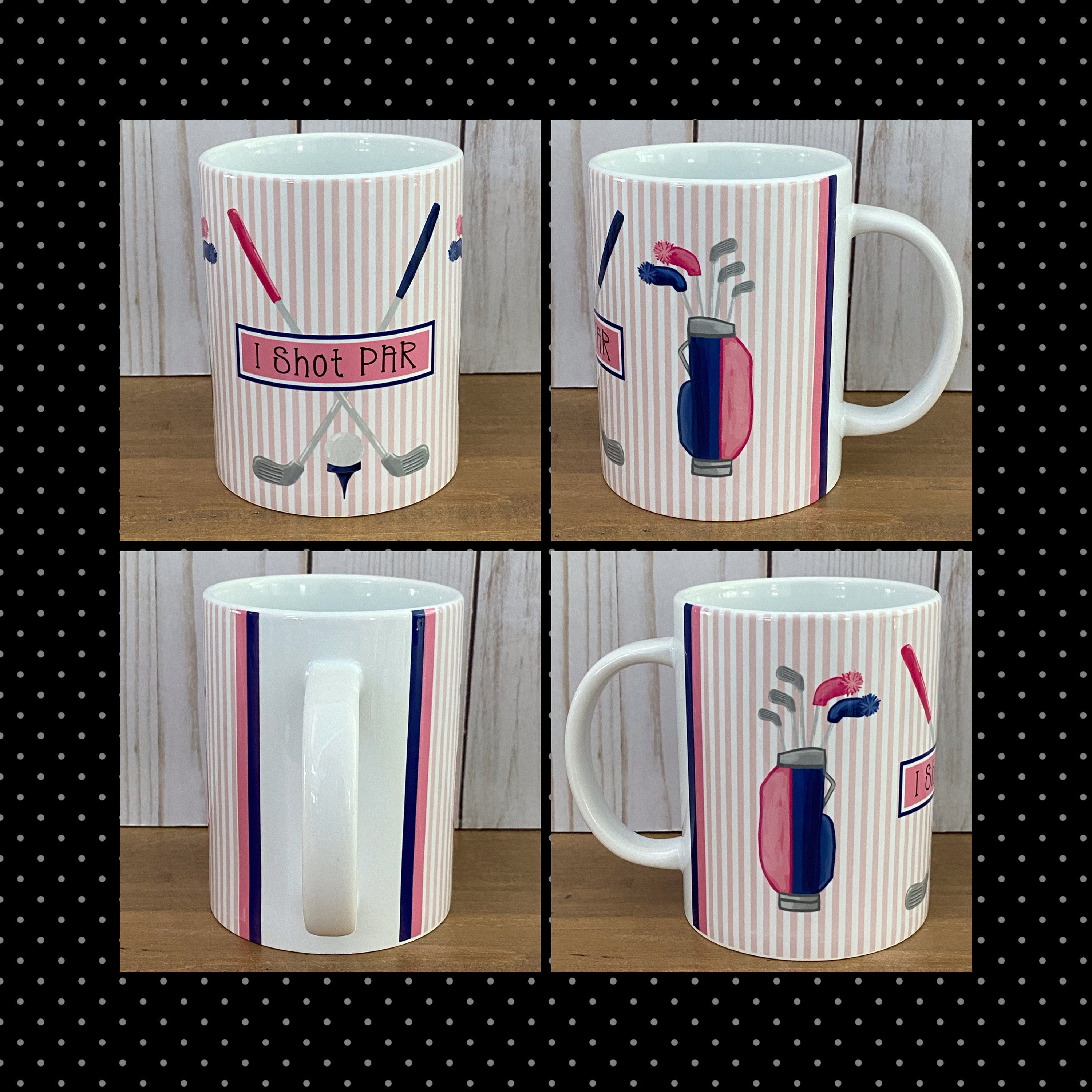 GOLF 15oz Ceramic Mug Monogram Mug Preppy Mug - Etsy