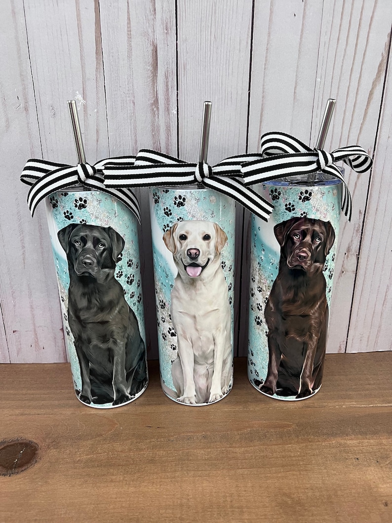 LABRADOR RETRIEVER Skinny Tumbler, Preppy, Black Lab, Yellow Lab ...