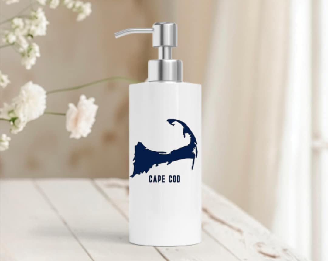 CAPE COD, Soap Dispenser, Island, Map, Lotion, Hand Soap, Dish Soap - Etsy