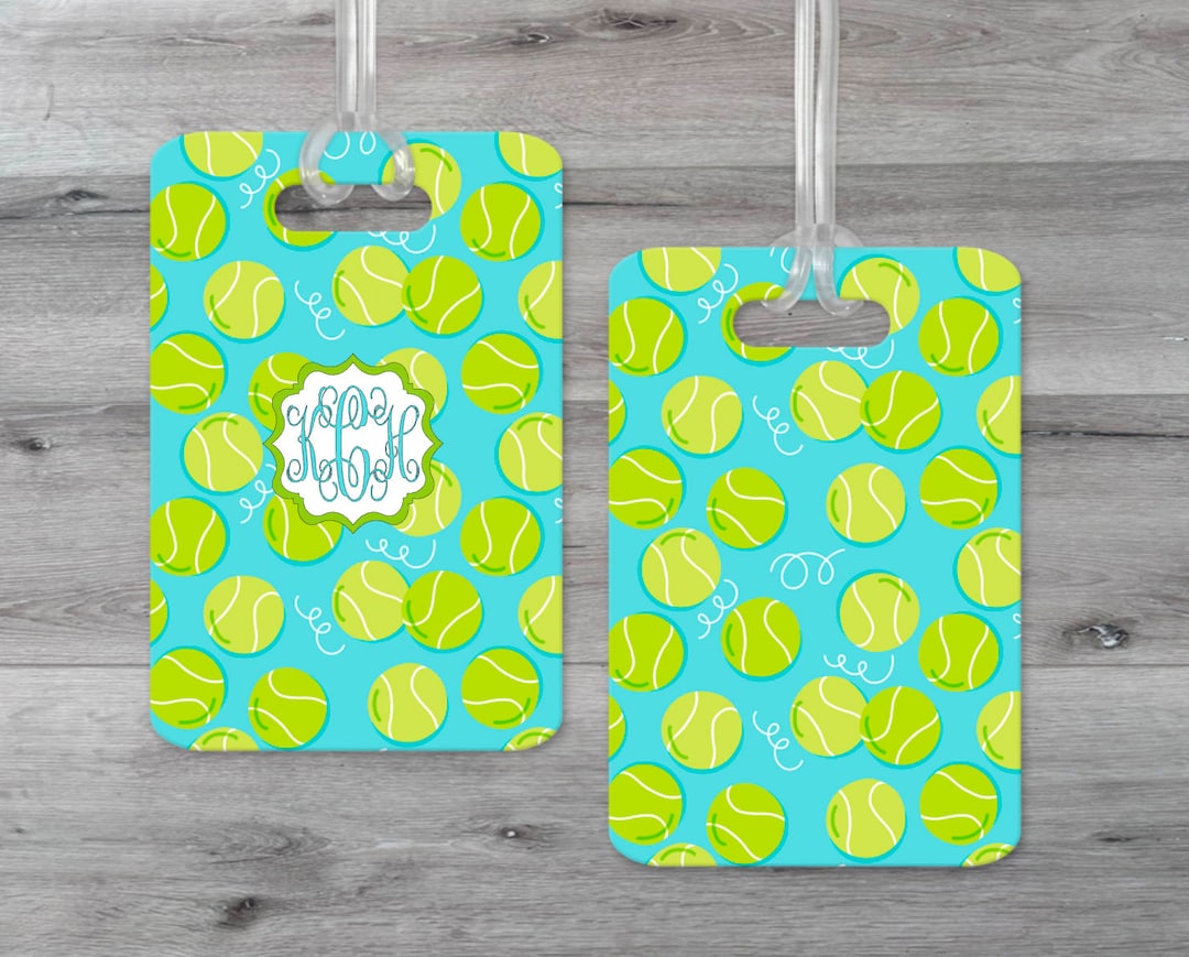 Tennis BAG TAG Preppy Keychain Zipper Pull Tennis Racquet - Etsy