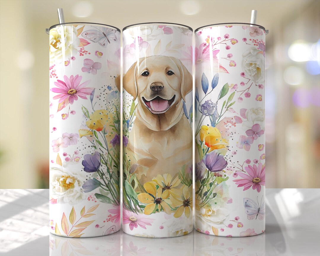 LABRADOR RETRIEVER Skinny Tumbler, Preppy, Black Lab, Yellow Lab, 15oz ...