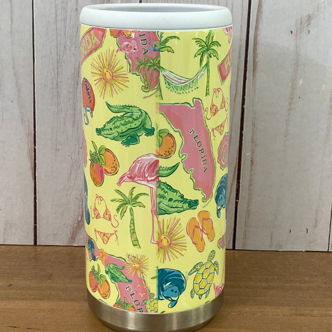 FLORIDA 12 Oz Skinny Can Cooler Preppy Can Cooler | Etsy