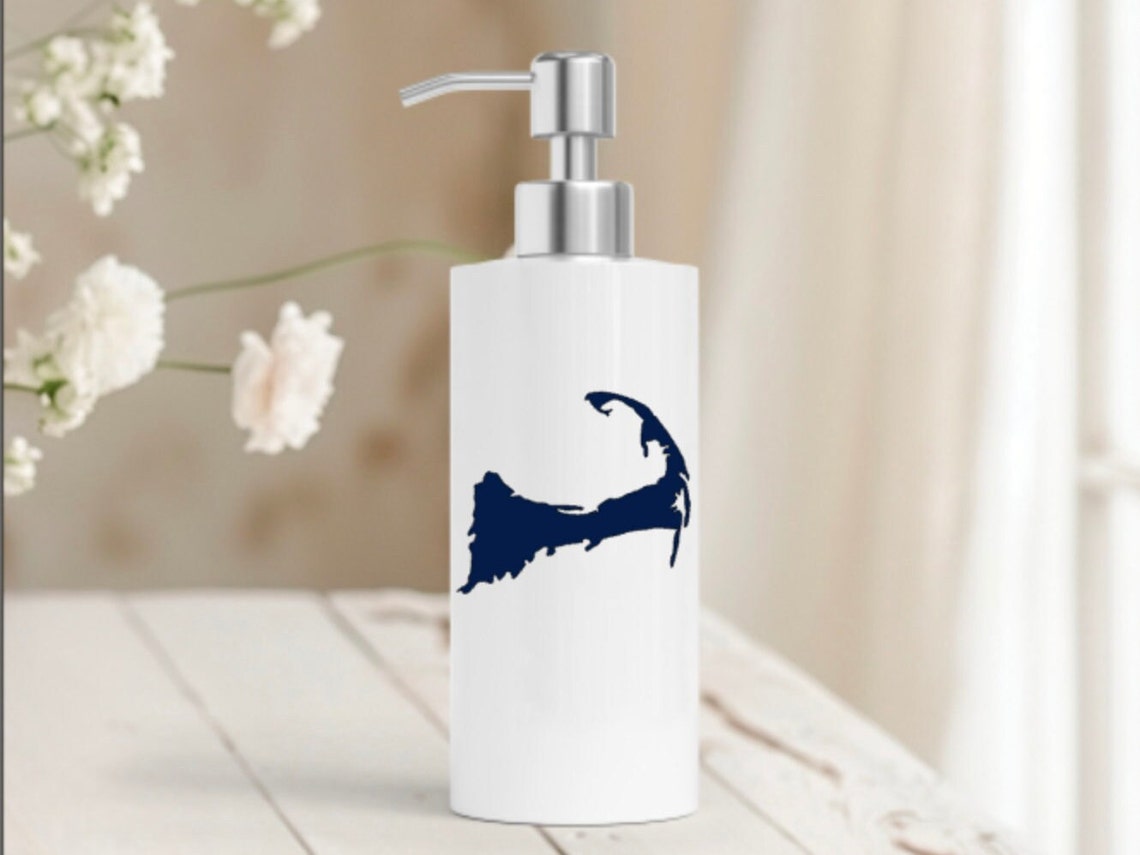 CAPE COD, Soap Dispenser, Island, Map, Lotion, Hand Soap, Dish Soap - Etsy