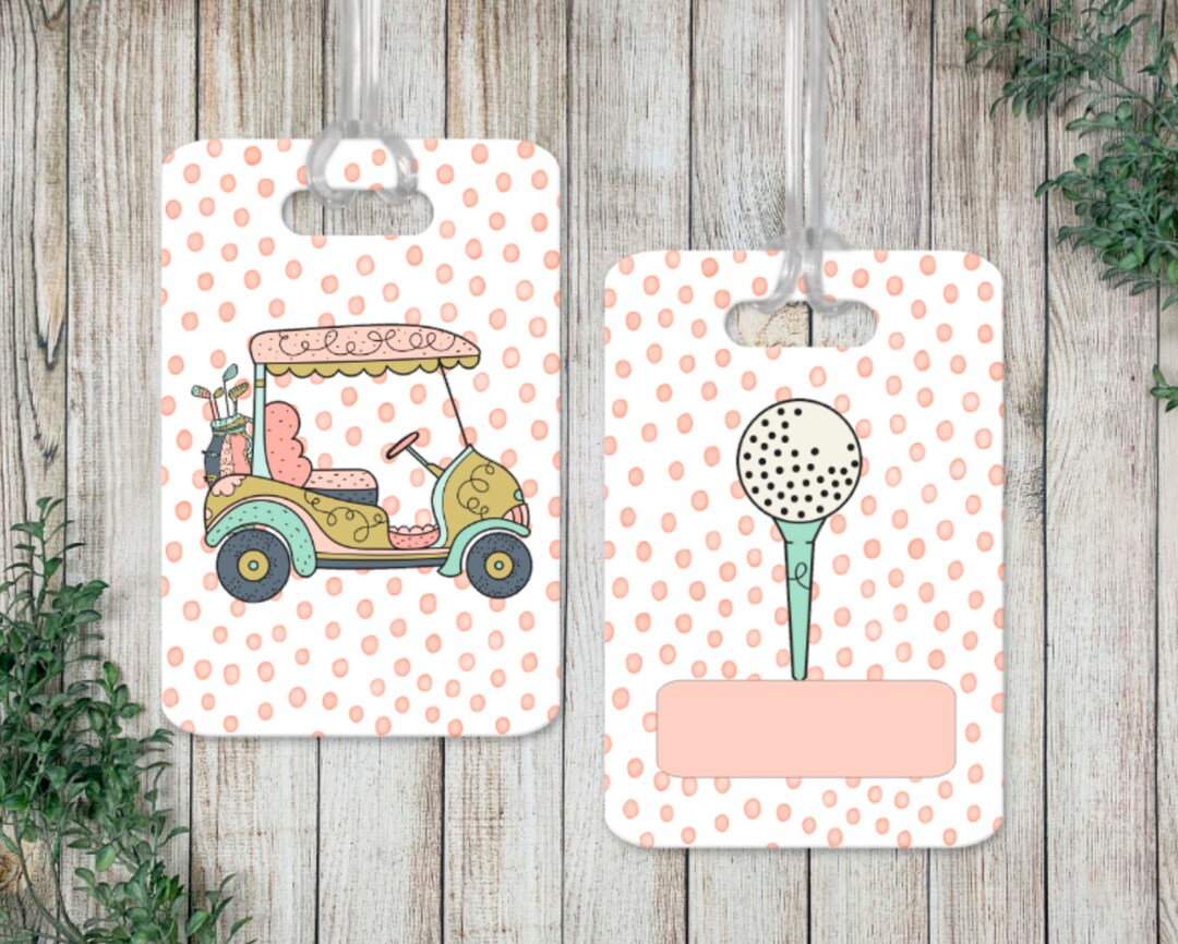 Golf Cart TAG, Preppy, Bag Tag, Keychain, Zipper Pull, Golf Bag ...