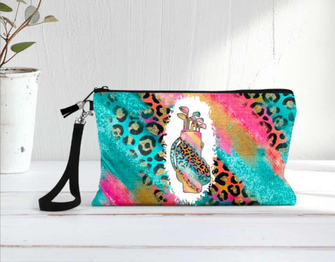 Leopard Golf Clutch Bag, Women's Golf Accessory Wristlet, Golf Multi ...