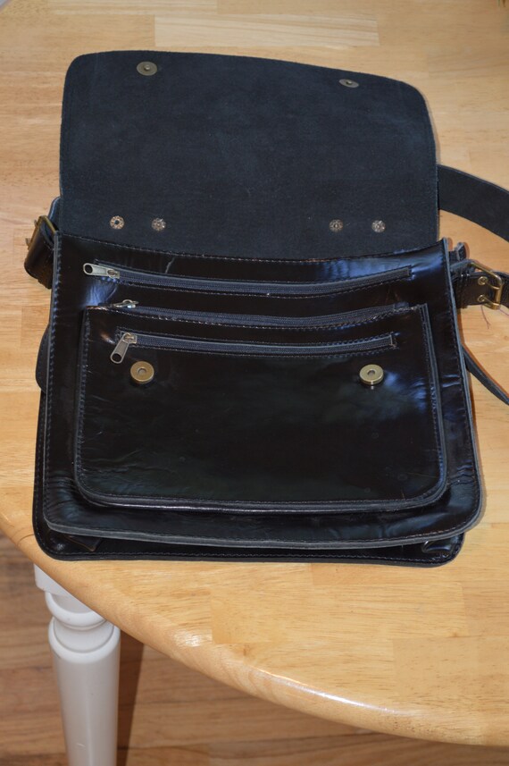 New Leather Laptop Case---Black Leather Briefcase---B… - Gem