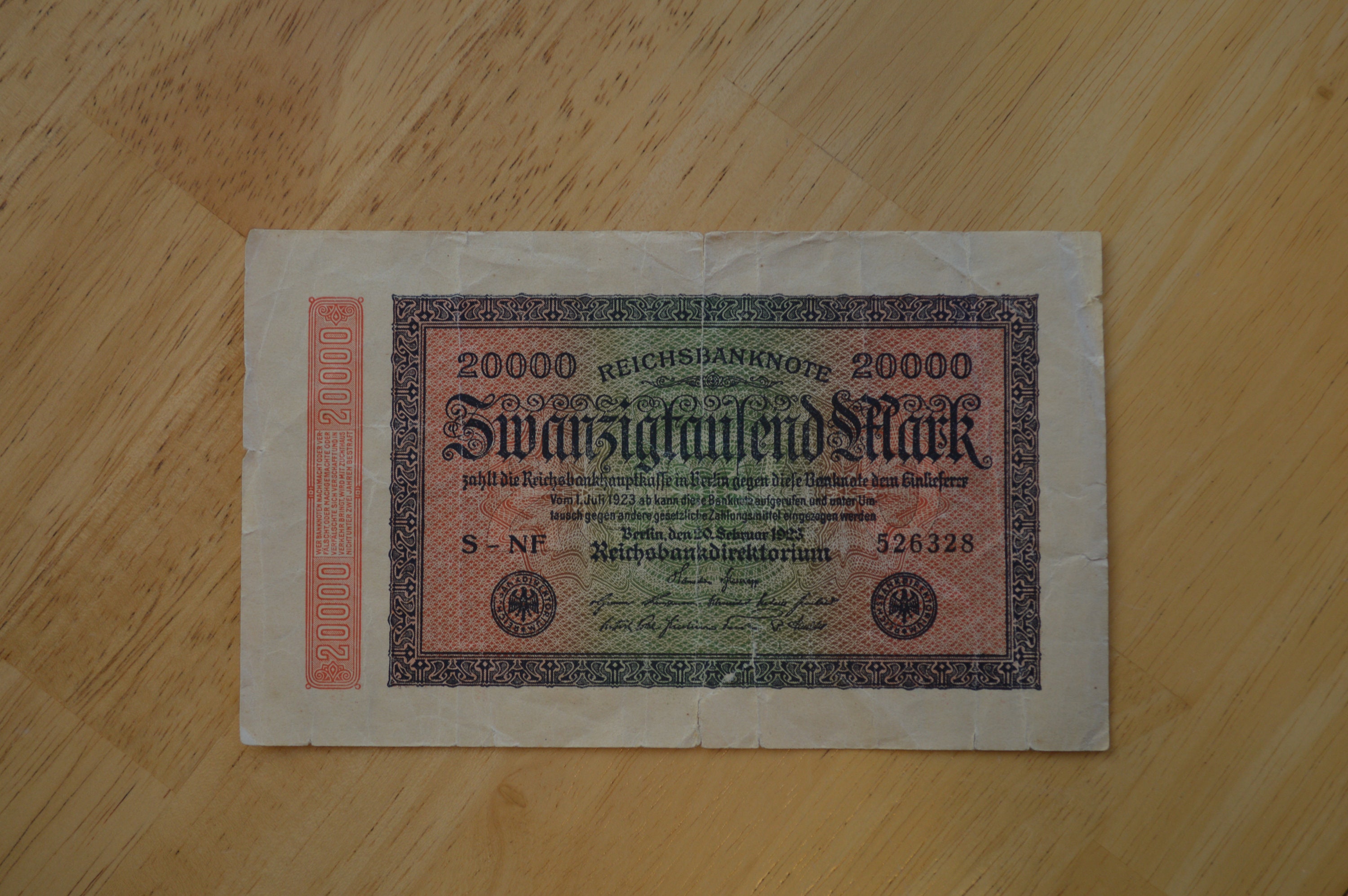 1923 German Reichsbanknote20000 Mark Bank NoteAntique - Etsy.de