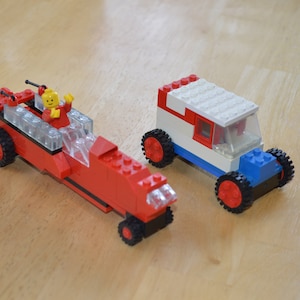 2 Vintage Lego Carslego Race Car With Mini Figuresmall Lego Car66-70 ...