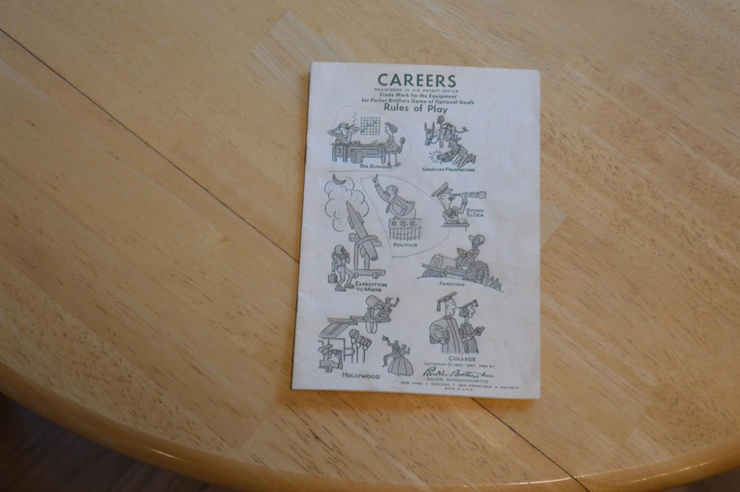Vintage careers Game Booklet1950's Careers rules of Play Booklets1958 ...