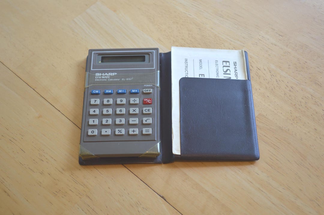 Vintage Sharp Calculator---1980's Sharp Calculator---sharp Elsimate ...