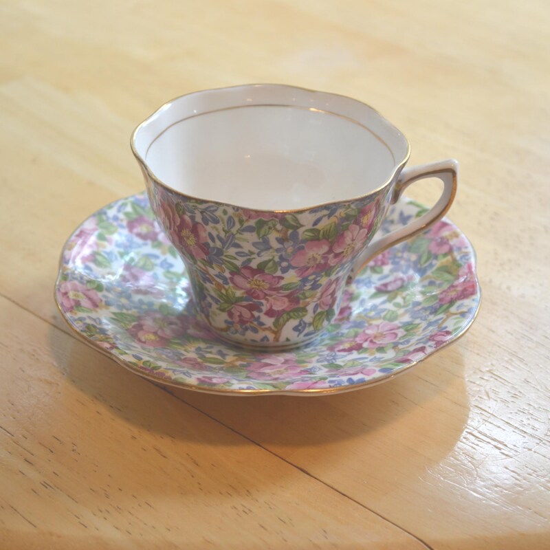 Chintz Tea Cup - Etsy