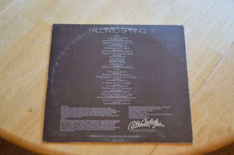 Vintage Rita Coolidge Vinyl Albumfall Into Spring LP Albumrita ...