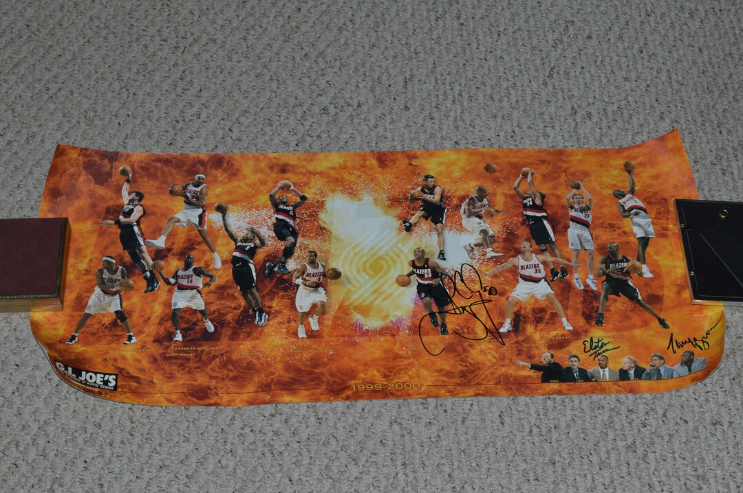 Portland Trail Blazers Team Posterblazers Poster With 3 - Etsy