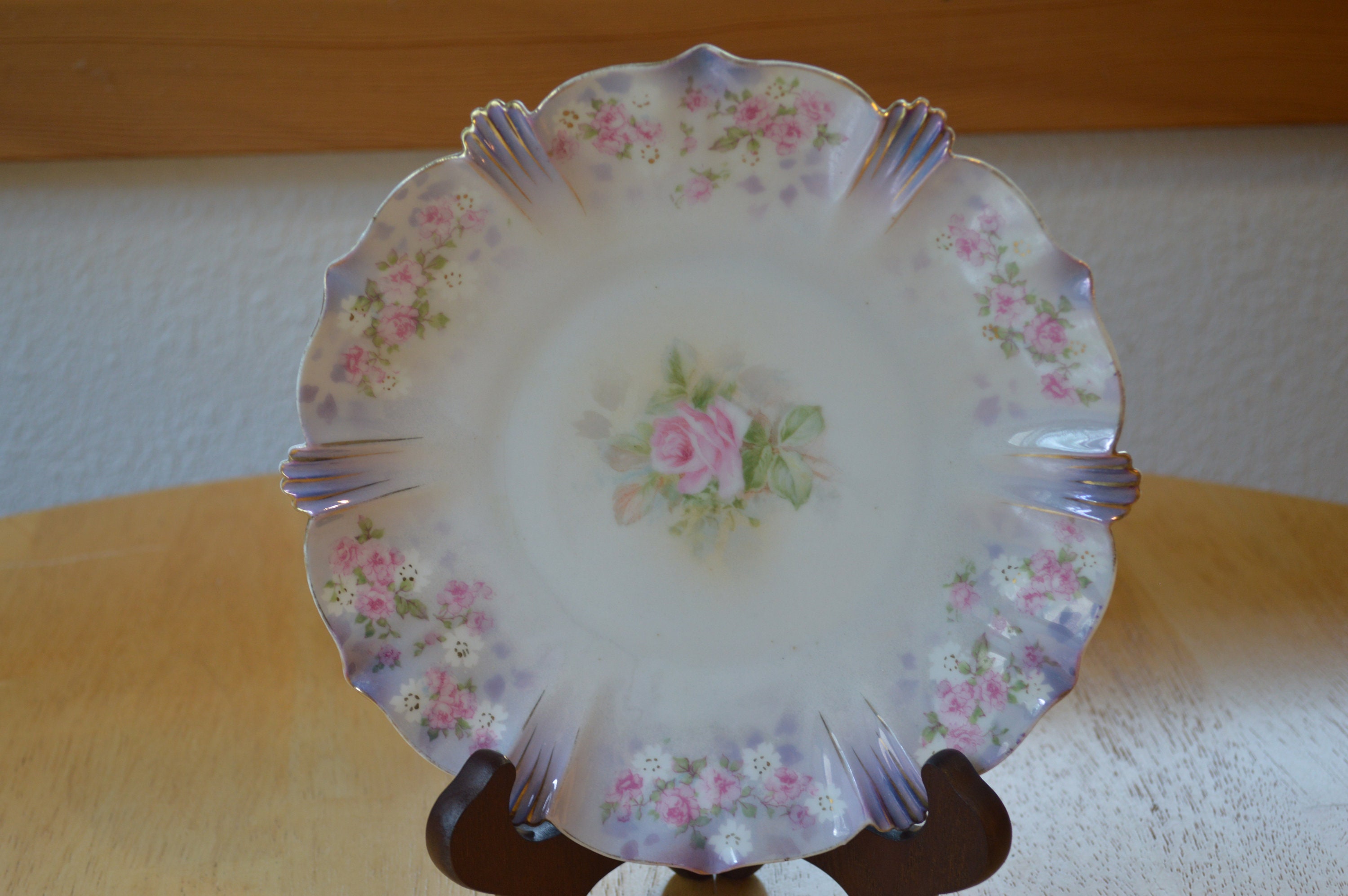 Antique RS Prussia Cabinet Plate With Display Standroyal - Etsy