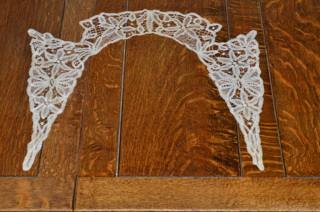 Antique Lace Lappet Collardelicate Lace Lappet37 Long Lappetivory Color ...
