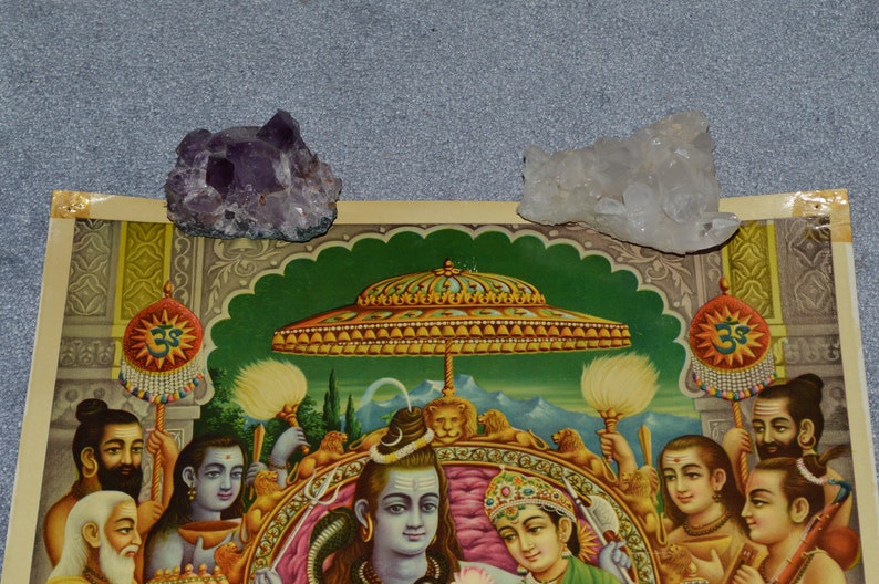 Vintage Large Hindu Poster---devotional/religious Poster---original ...