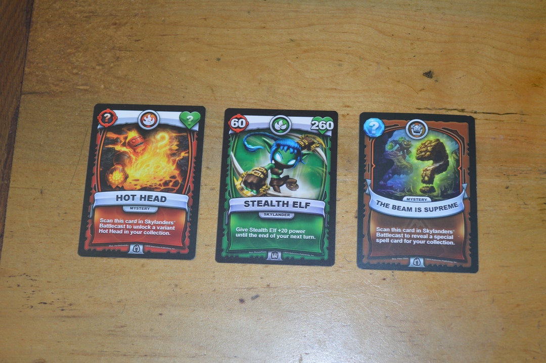 3 Skylander Battlecast CardsTopps Skylander Trading - Etsy España