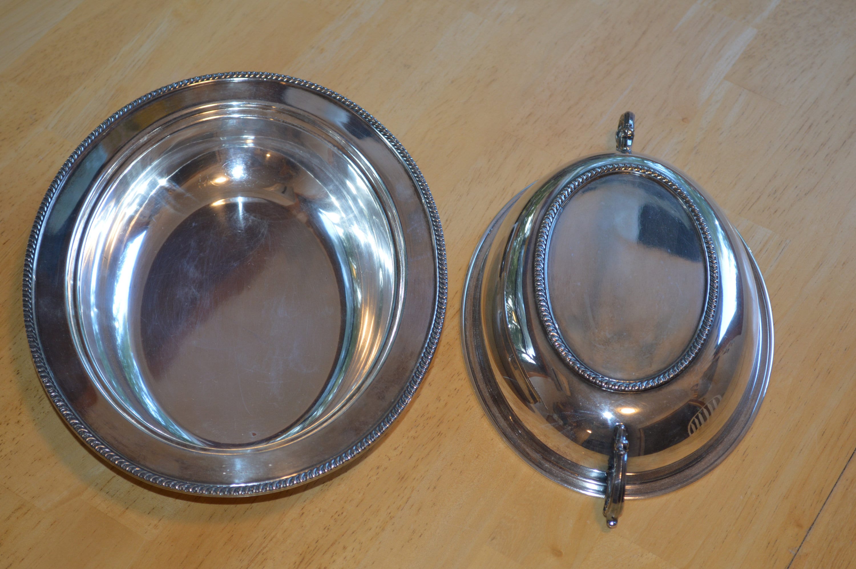Antique Art Deco Silver-plate Bowlsilver-plate Serving Bowl With ...