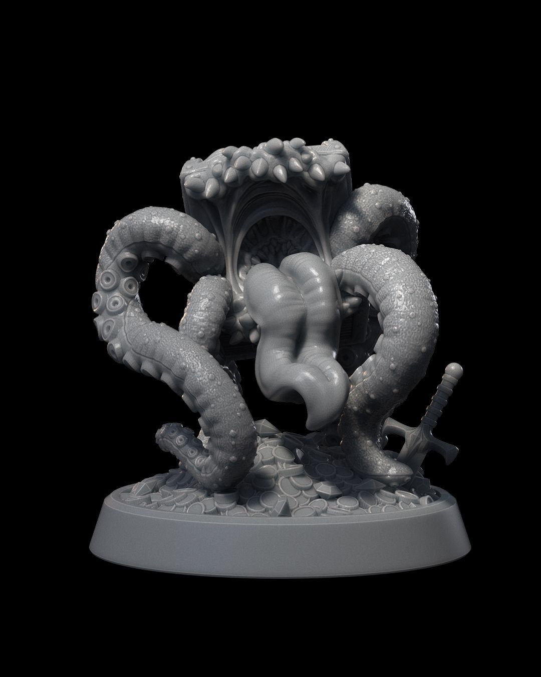 Deep Sea Mimic Treasure Chest With Tentacles 32mm Mini for D&D 3D ...