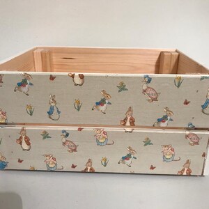Peter Rabbit Crate , Wooden Crate, Storage Crate, Toy Storage, Book ...