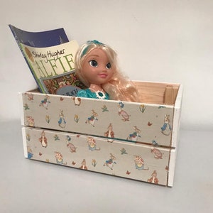 Peter Rabbit Crate , Wooden Crate, Storage Crate, Toy Storage, Book ...