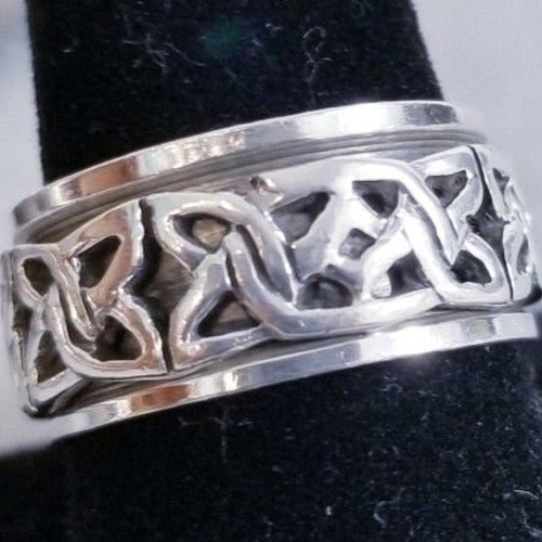 Spinner Ring 925 STERLING SILVER Celtic Infinity Knot Spinner - Etsy