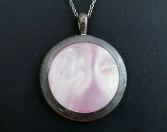 Pink Mop Necklace - Etsy