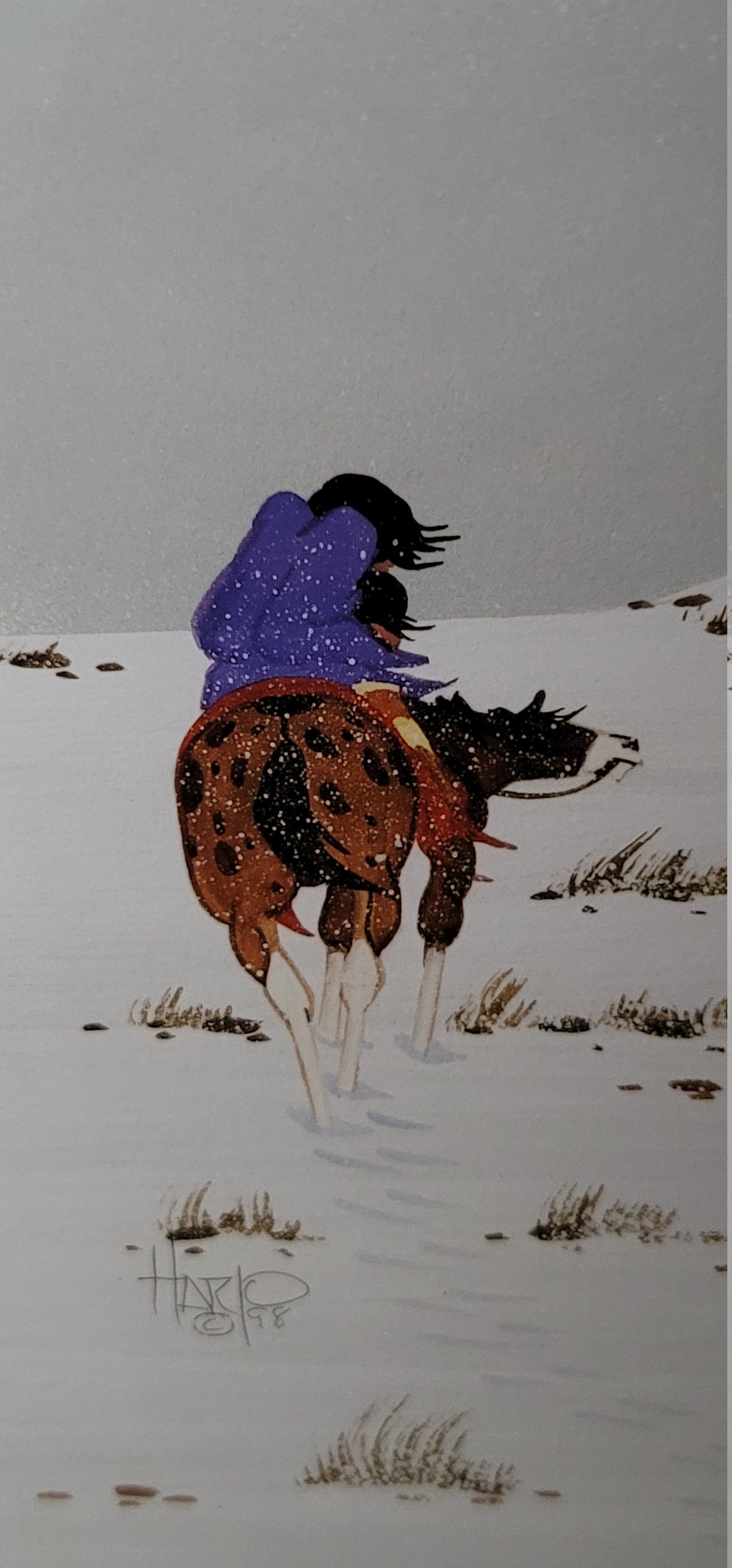 Albert Harjo Plains Indian Mother & Child Mourn at Burial - Etsy