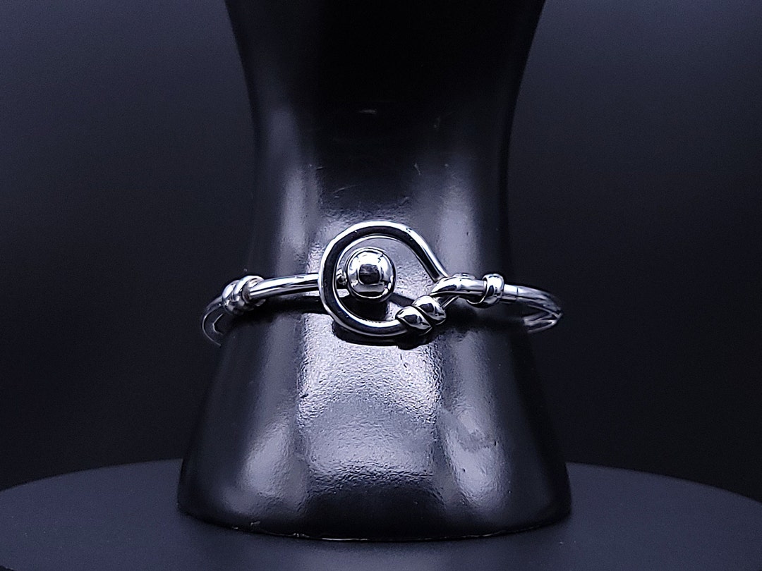 Vintage Sterling Silver Ball and Lasso Bangle Bracelet - Etsy