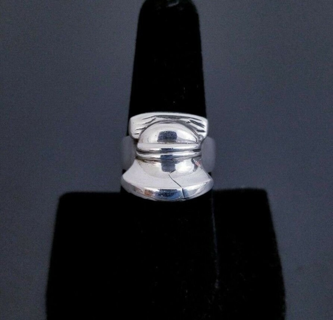 Vintage Sterling Silver Liberty Bell Ring, Size 6.75 14.7g - Etsy