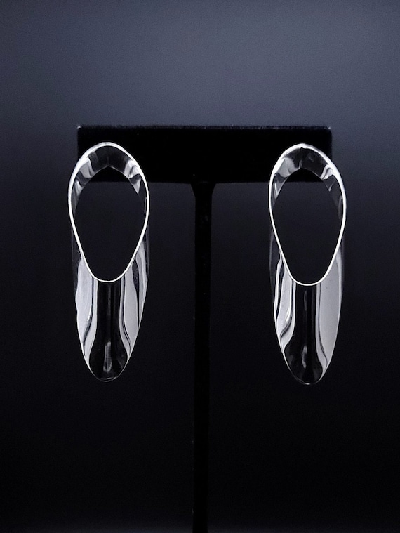 Sterling silver cylinder earrings - Gem