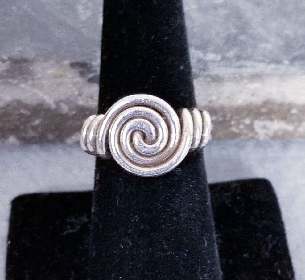 Vintage Sterling Silver Coil Ring Size 6.5 | Etsy