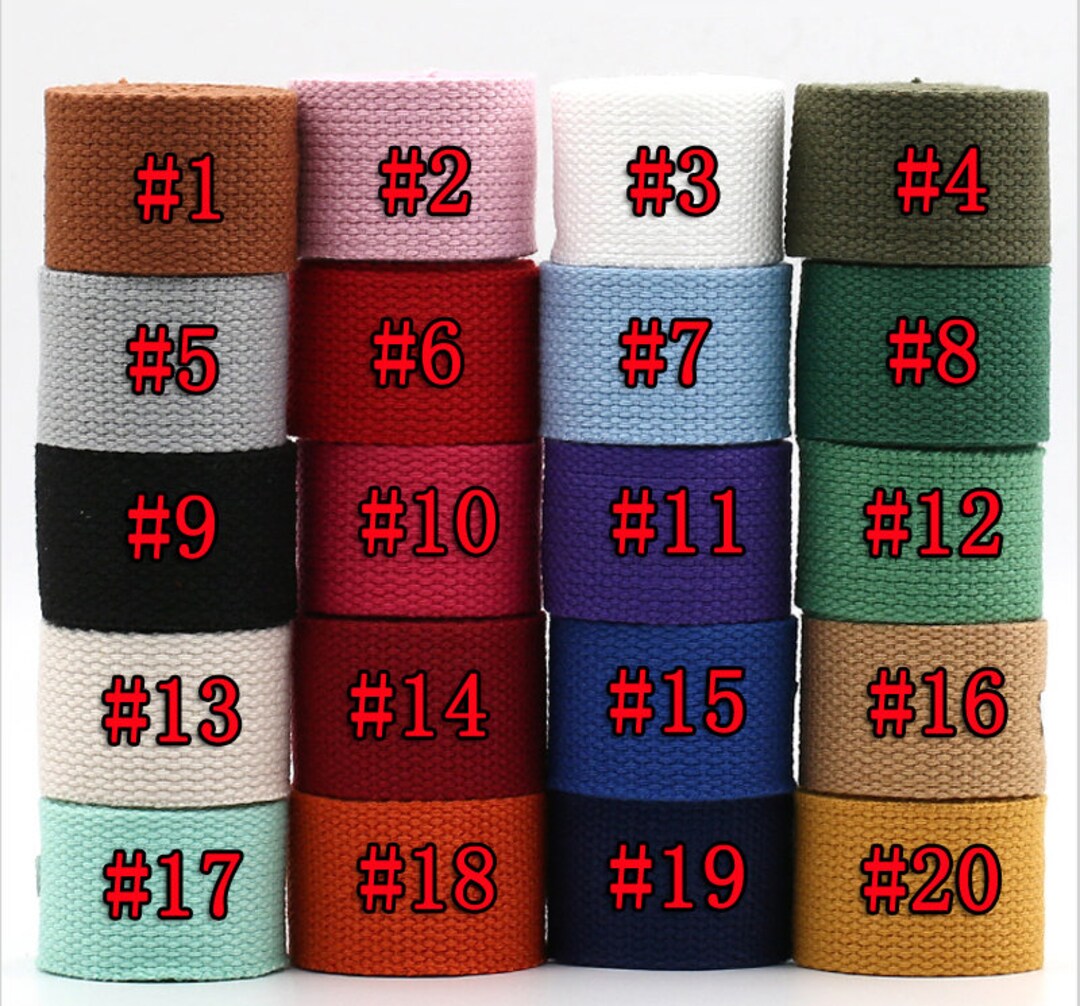 2 Yards Cotton Webbing 2.0cm Wide for Bag Handles, Bag Strap for Tote ...
