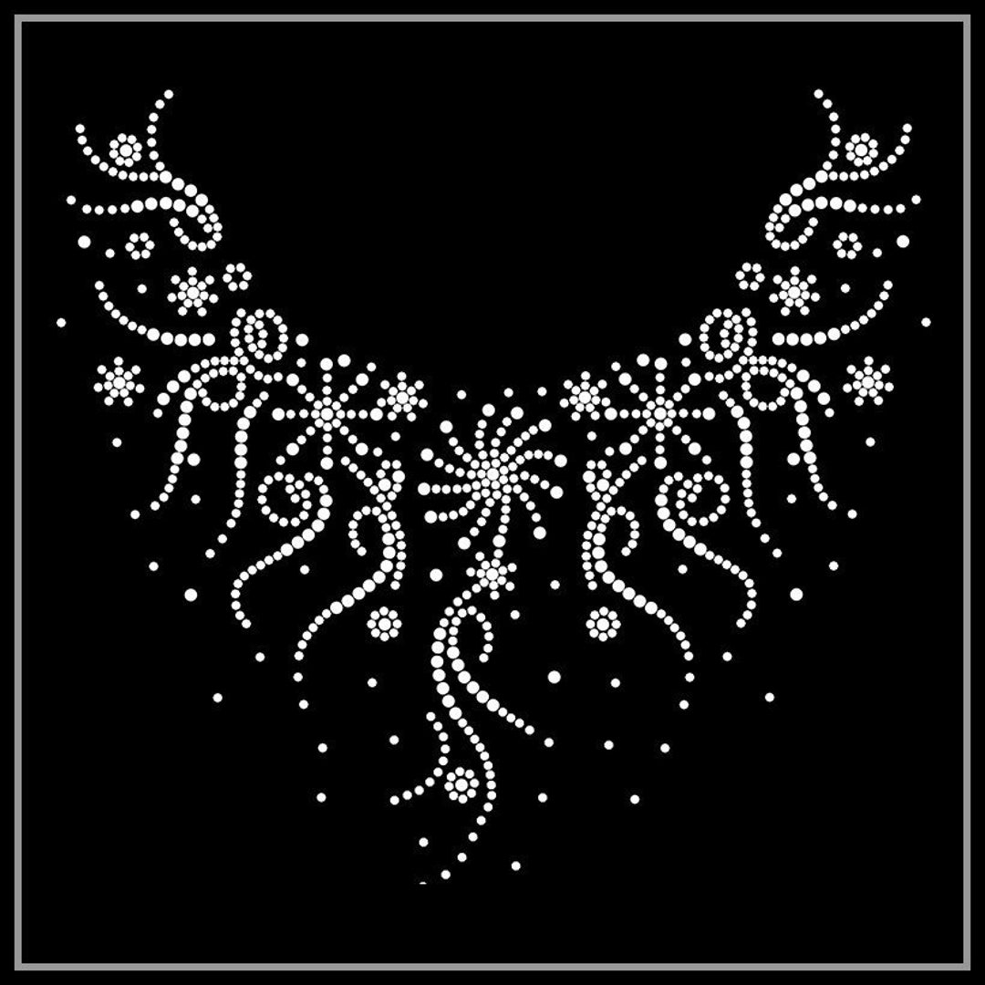 Flower Rhinestone Transfer, Iron on Hot Fix, Rhinestone Transfer Bling ...