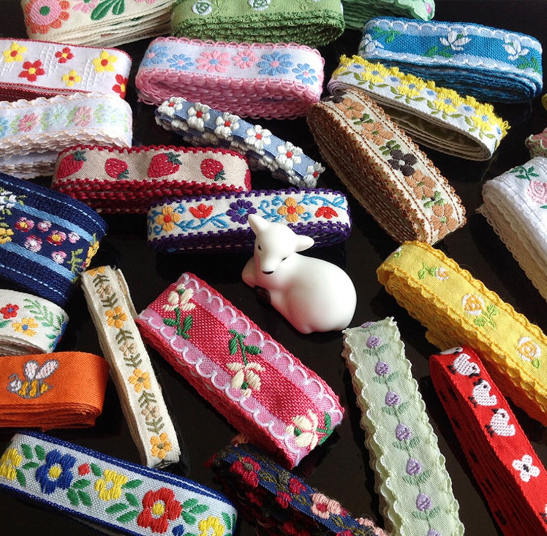 5yds Flower Jacquard Ribbon Geometric Woven Trim Border Embroidered ...