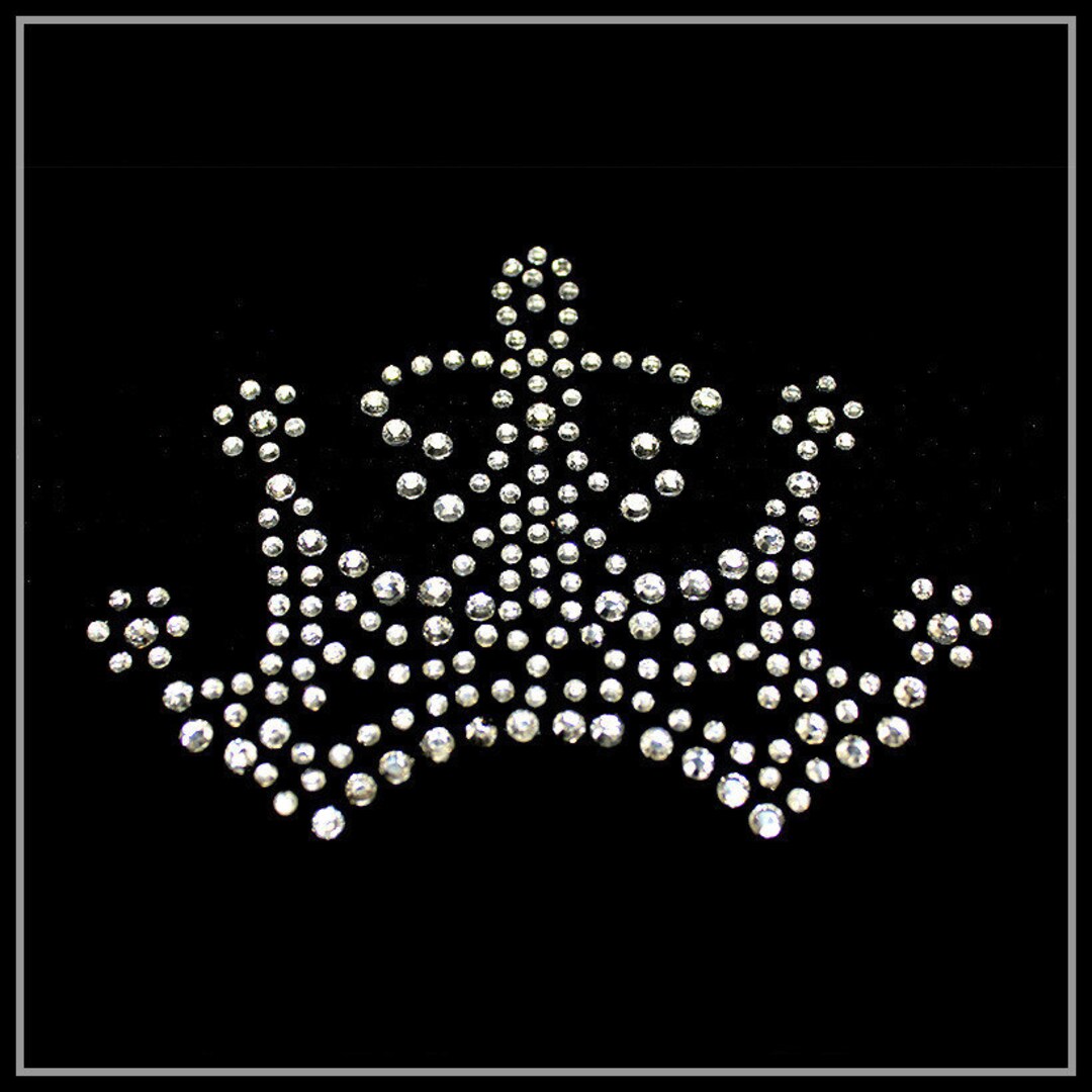 Crown Rhinestone Transfer, Iron on Hot Fix, Rhinestone Transfer Bling ...